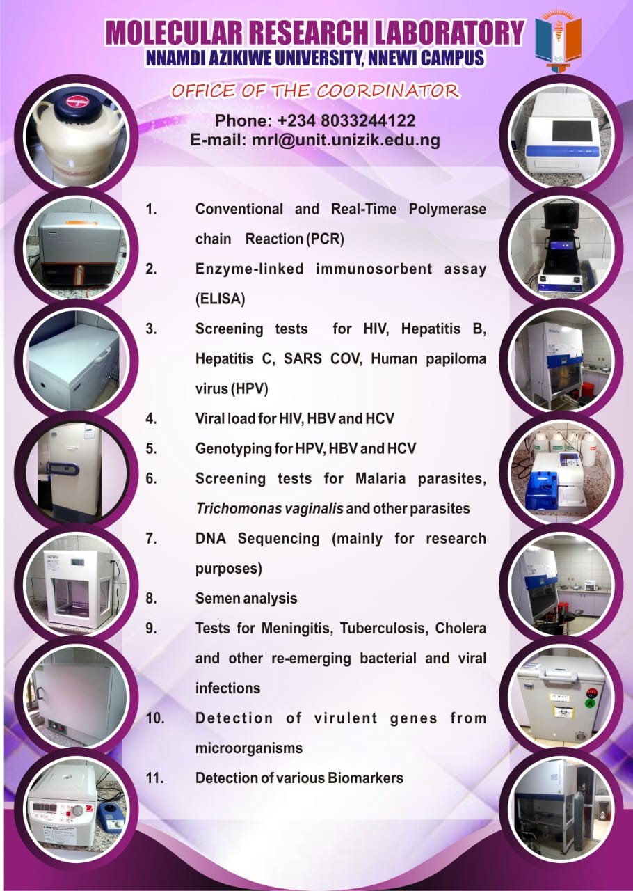 Routine services - Molecular Research Laboratory